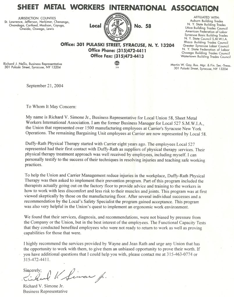 Testimonials – Duffy-Rath System (DRS)